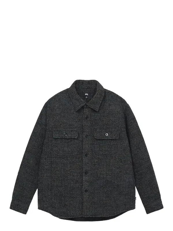 StÜssy Speckled Wool Cpo Shirt - Black