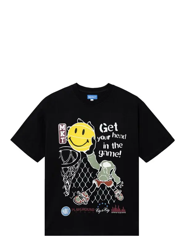 MARKET Smiley Head In The Game T-shirt - Black