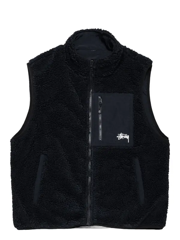 StÜssy Sherpa Reversible Vest - Black