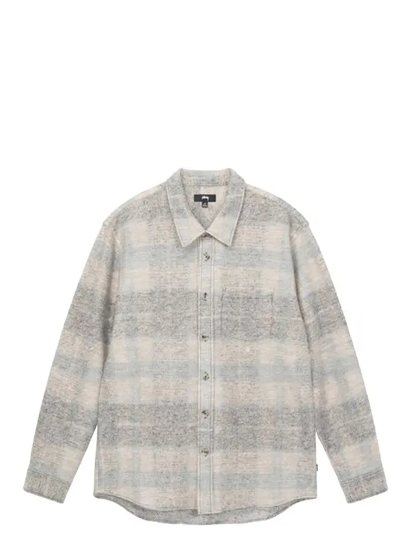 StÜssy Plaid Knit Shirt - Grey