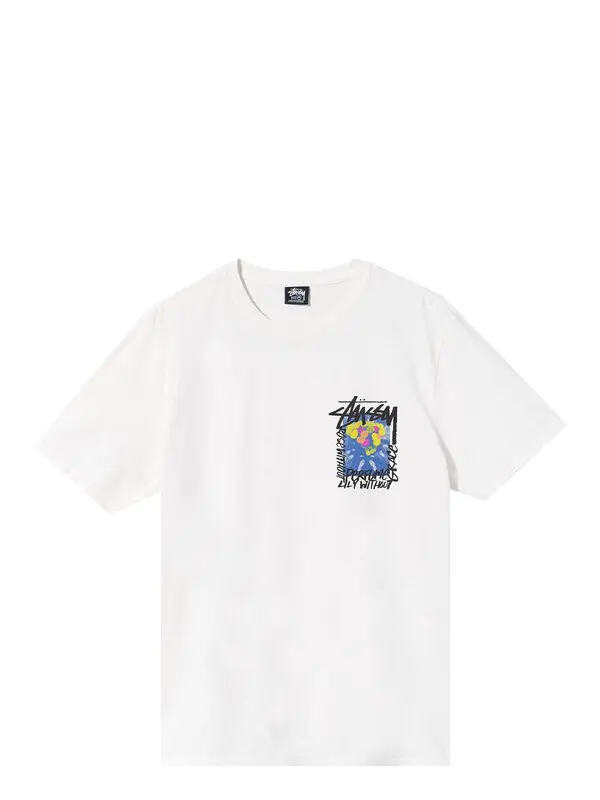 StÜssy Camelias Pigment Dyed Tee 'natural - White