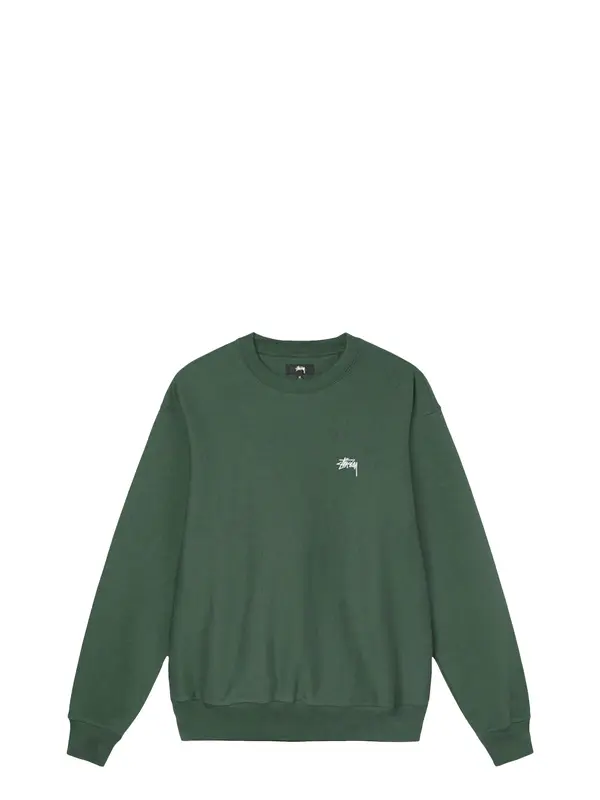 StÜssy Stock Logo Crew - Green