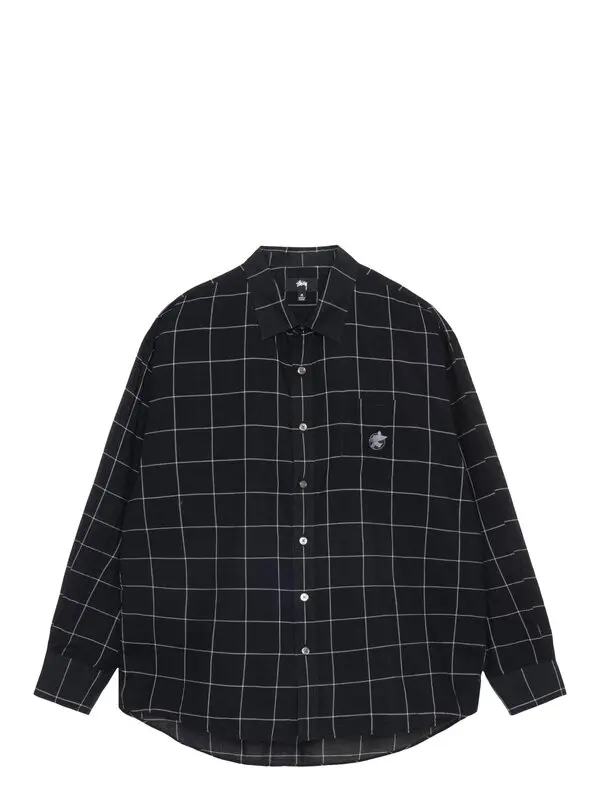 StÜssy Light Weight Classic Shirt Windowpane - Black