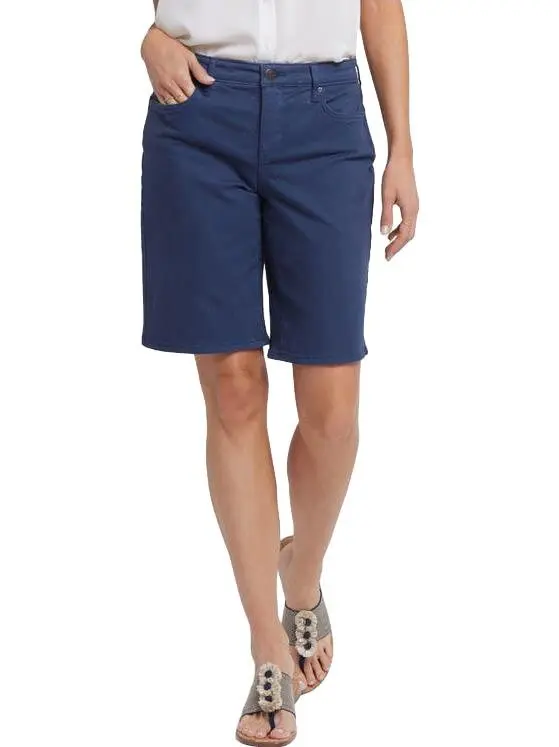 NYDJ Lilly Straight Leg Denim Shorts - Deep Sea