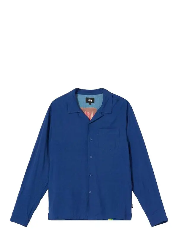 StÜssy Big Poppy Long-sleeve Shirt - Blue