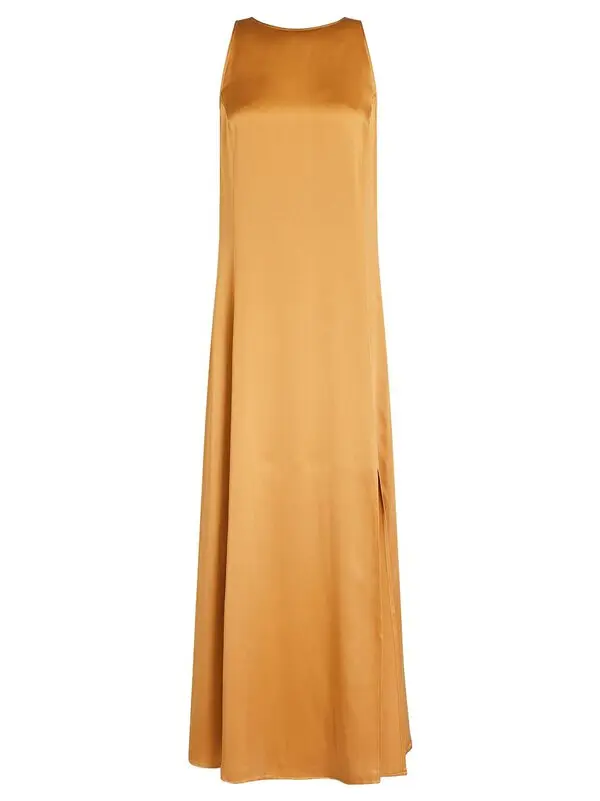 Loulou De Saison Loulou Studio Mina Silk-satin Midi Dress - Camel
