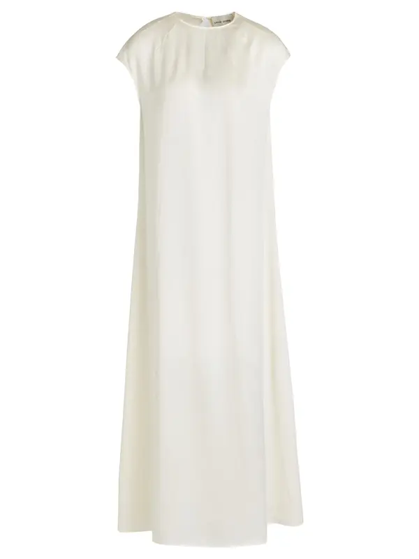 Loulou De Saison Dola Silk-satin Midi Dress - Ivory