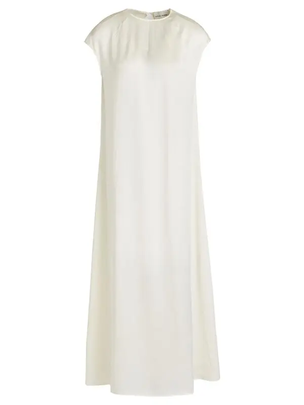 Loulou De Saison Dola Silk-satin Midi Dress - Ivory