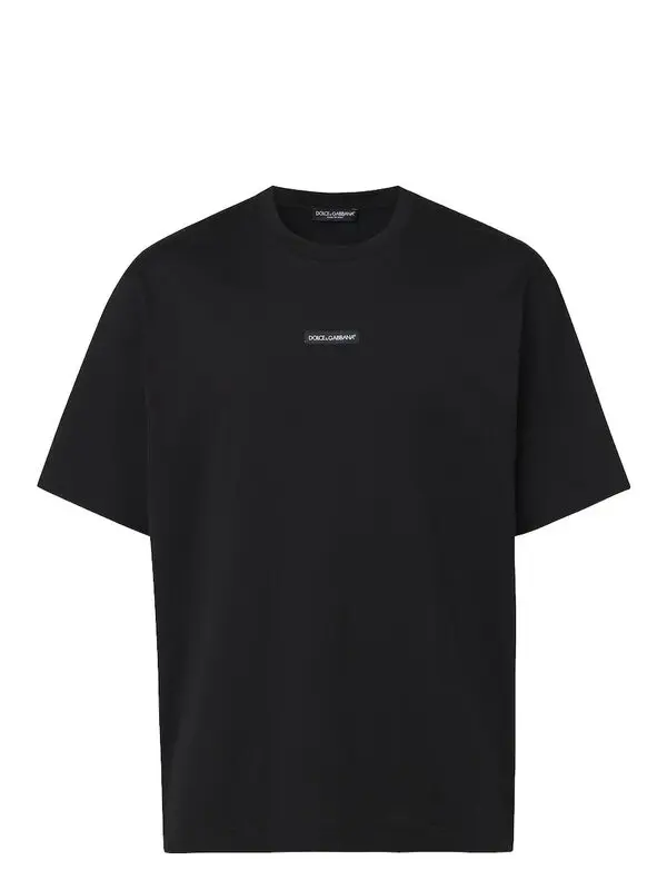Dolce & Gabbana Logo Cotton Jersey T-shirt - Black