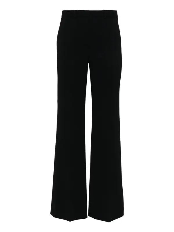 JOSEPH Pressed-crease Flared Trousers - Black