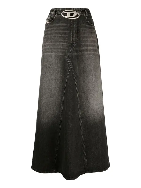 DIESEL® De-pago Maxi Denim Skirt - Grey