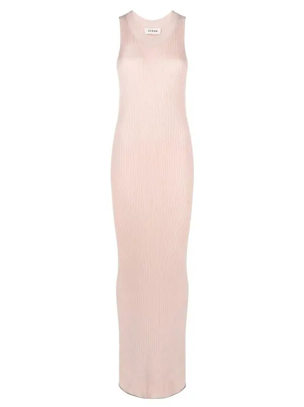 AERON Sleeveless Ribbed Maxi Dress - Pink