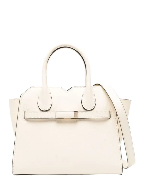 VALEXTRA Mini Milano Leather Tote Bag - White