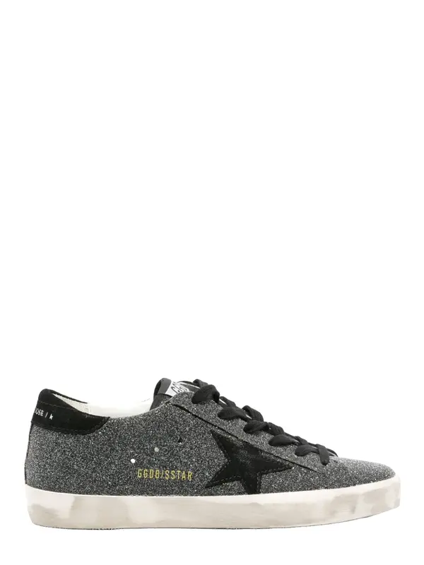GOLDEN GOOSE Super-star Embellished Sneakers - Black
