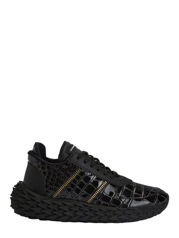 GIUSEPPE ZANOTTI Urchin Crocodile-effect Sneakers - Black