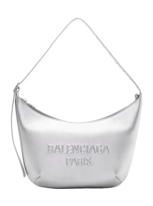 Balenciaga Mary-kate Leather Shoulder Bag - Silver