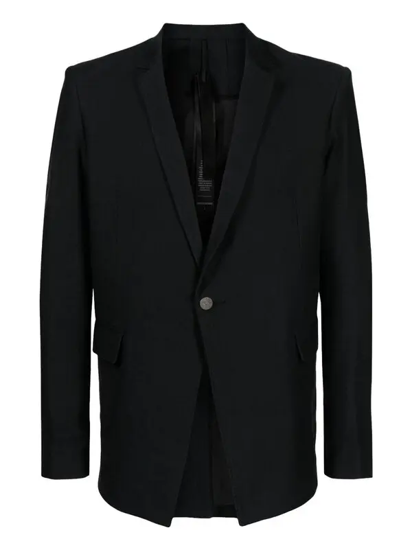 Boris Bidjan Saberi Shawl-lapels Single-breasted Blazer - Black