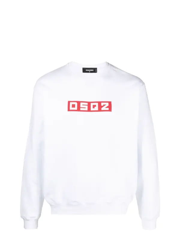 Dsquared2 Logo-appliqué Cotton Sweatshirt - White