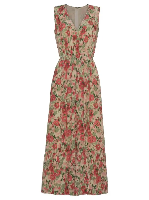 Adam Lippes Marina Floral-print Silk Dress - Neutrals