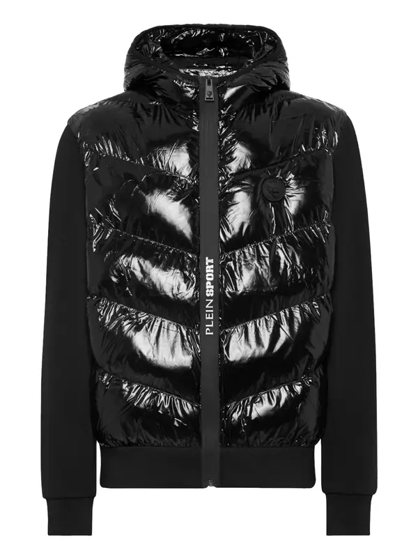 PLEIN SPORT Logo-appliqué Padded Jacket - Black