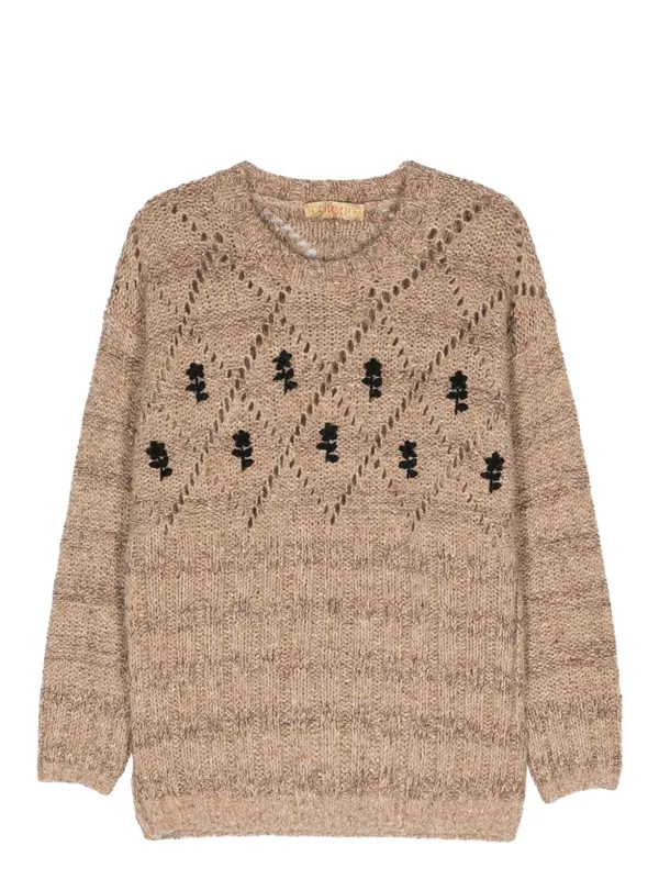 CORMIO Antonio Metallic-threading Jumper - Brown
