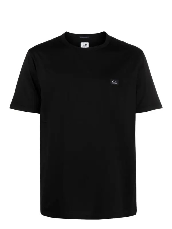 C.P. COMPANY Logo-patch Cotton T-shirt - Black