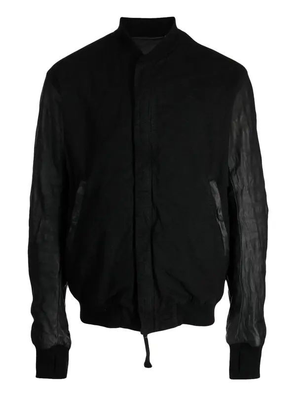 Boris Bidjan Saberi Collarless Zip-up Jacket - Black