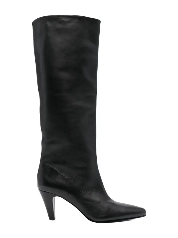 Claudie Pierlot 75mm Leather Knee-high Boots - Black