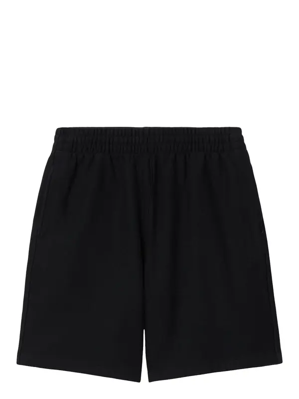 Burberry Logo-appliqué Cotton Shorts - Black