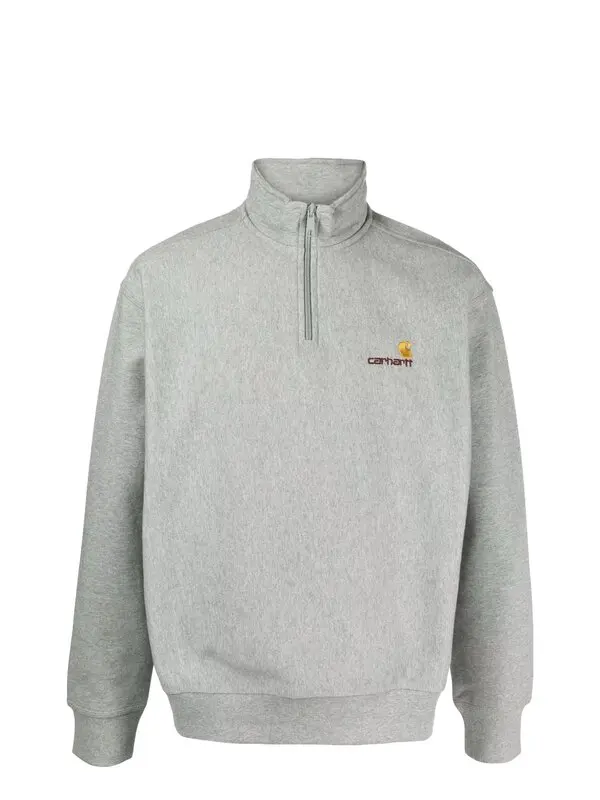 Carhartt Work In Progress American Script Half-zip Sweatshirt - Grey