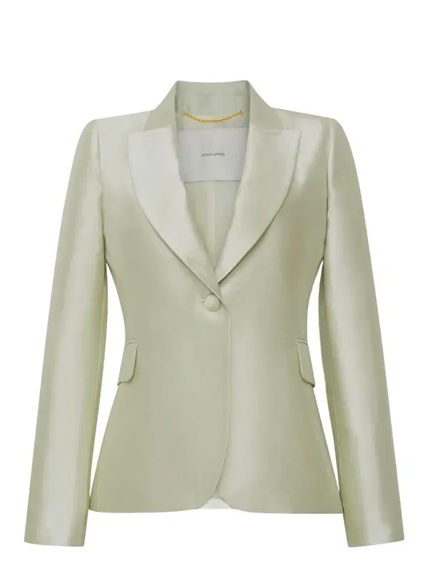 Adam Lippes Single-breasted Silk Blazer - Green