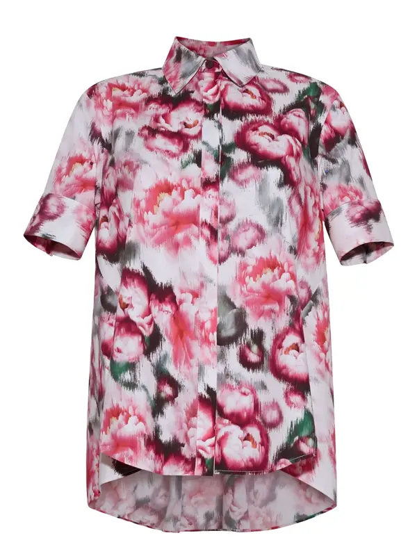 Adam Lippes Trapeze Floral-print Shirt - White