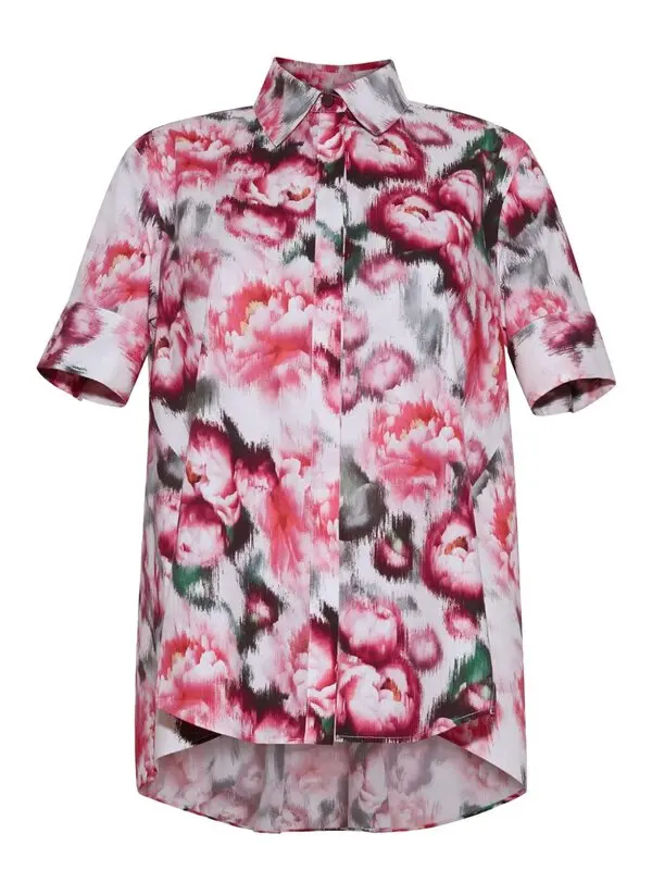 Adam Lippes Trapeze Floral-print Shirt - White