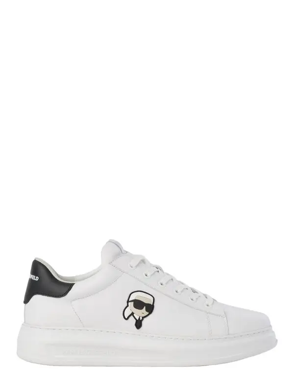 Karl Lagerfeld Ikon Nft Kapri Leather Sneakers - White