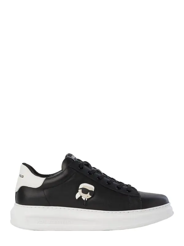 Karl Lagerfeld Ikon Nft Kapri Leather Sneakers - Black