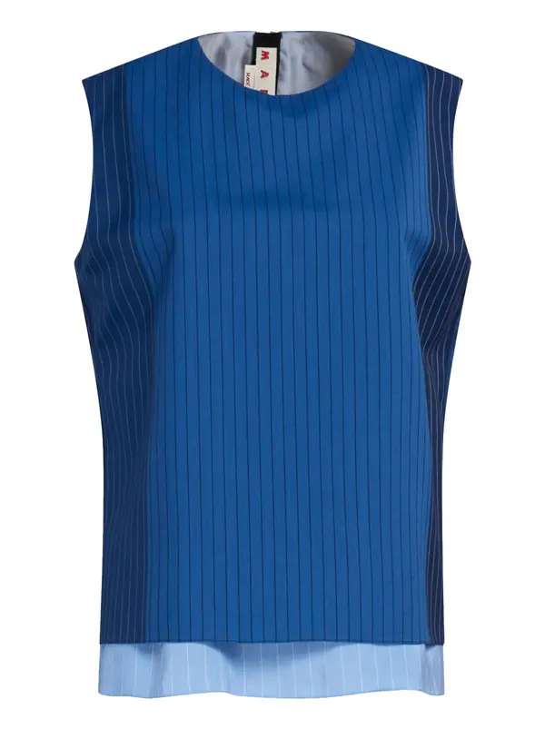 Marni Colour-block Sleeveless Blouse - Blue