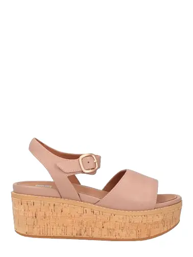 Fitflop Leather Wedge Sandals - Pink
