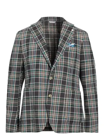 MANUEL RITZ Tartan Blazer - Blue