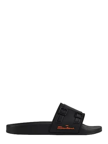 Santoni Rubber Pool Slides - Black