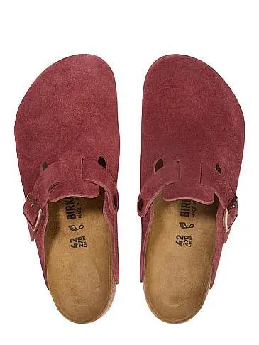 Pink Birkenstock Boston Clogs - Red