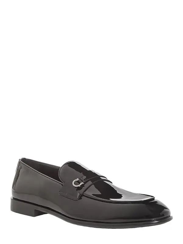 FERRAGAMO Leather Loafers - Nero Patent Leather