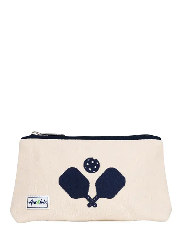 AME & LULU Tennis Cosmetic Case - Natural Navy