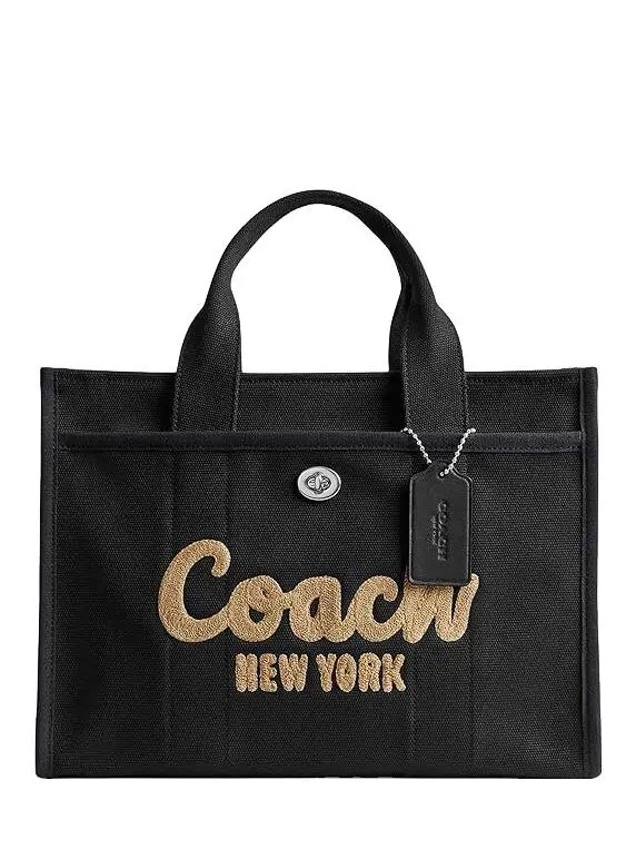 COACH Embroidered Logo Tote Bag - Black