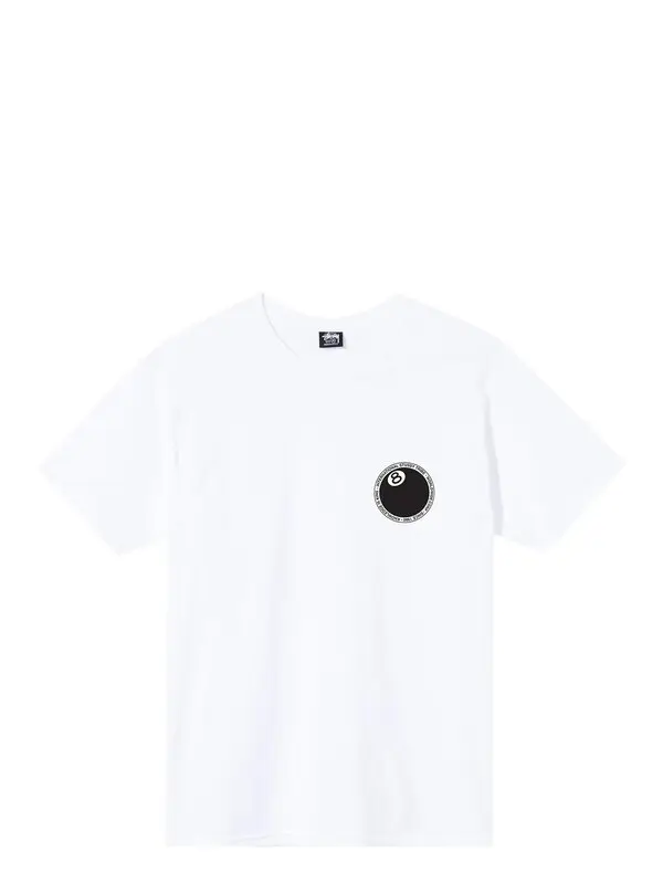 StÜssy 8 Ball Dot Tee - White
