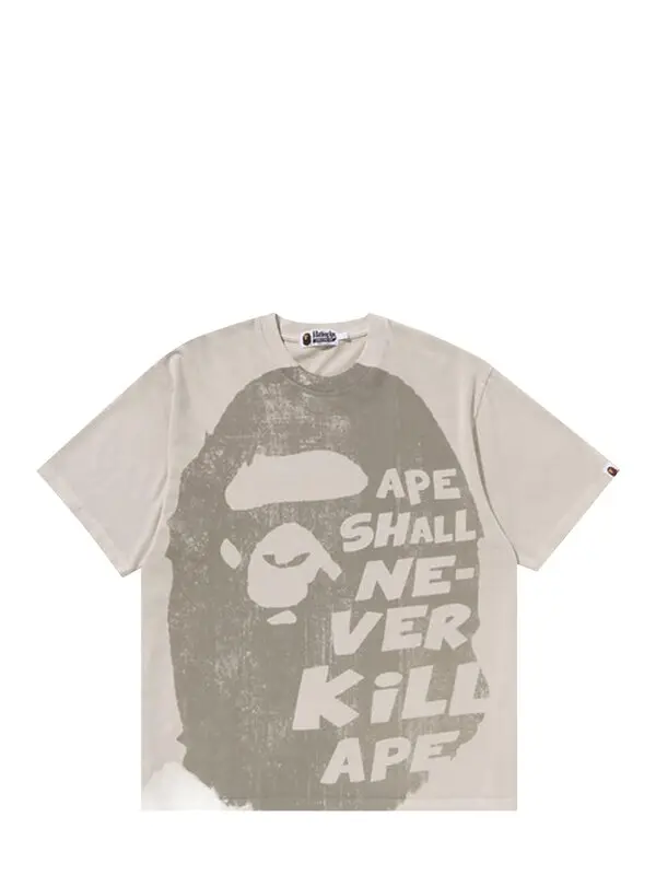A BATHING APE Big Ape Head Tee 'ivory - Cream