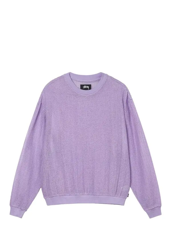 StÜssy Cotton Mesh Long-sleeve Crew 'lavender - Purple
