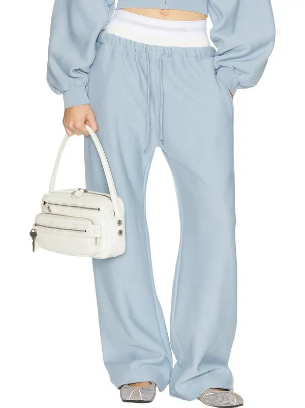 Alexander Wang Wide Leg Sweatpant - Light Blue