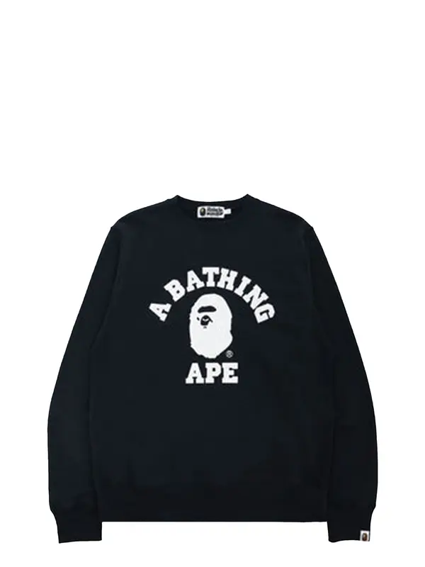 A BATHING APE College Crewneck - Black