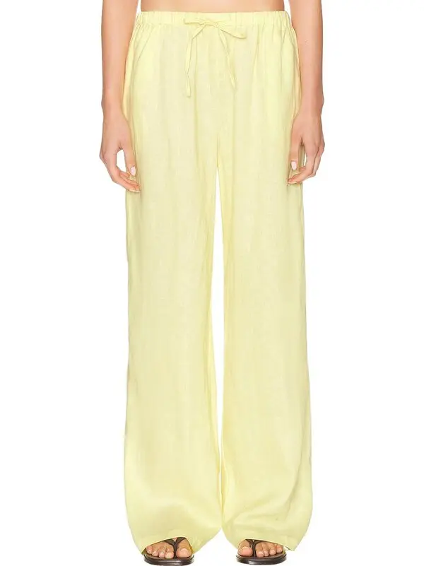 AEXAE Linen Drawstring Trouser - Butter Yellow
