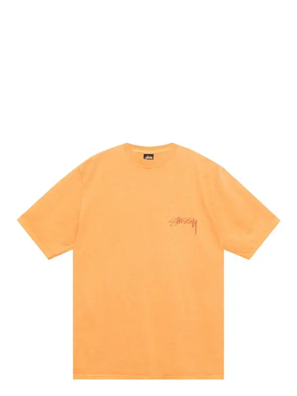 StÜssy X Our Legacy Dot Pigment Dyed Tee 'apricot - Orange